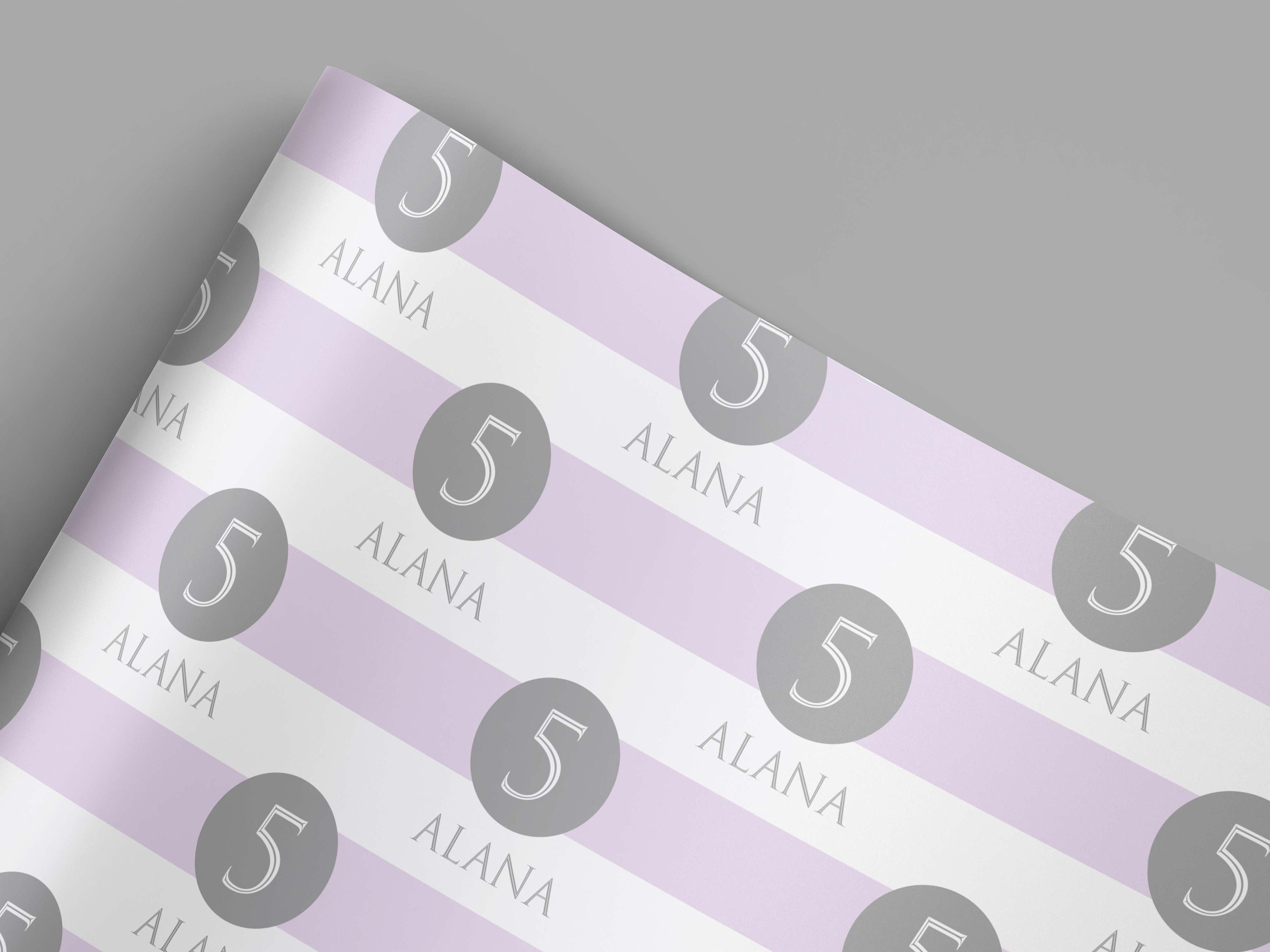 Personalised Birthday Wrapping Paper Pastel Lilac Wrap - Etsy UK