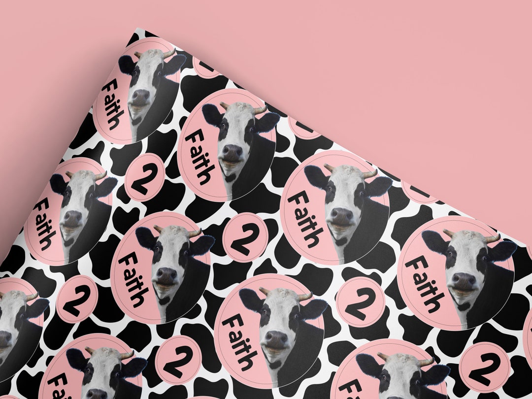 Cow Wrapping Paper Cow Gift Wrap Cow Birthday Cow Party - Etsy
