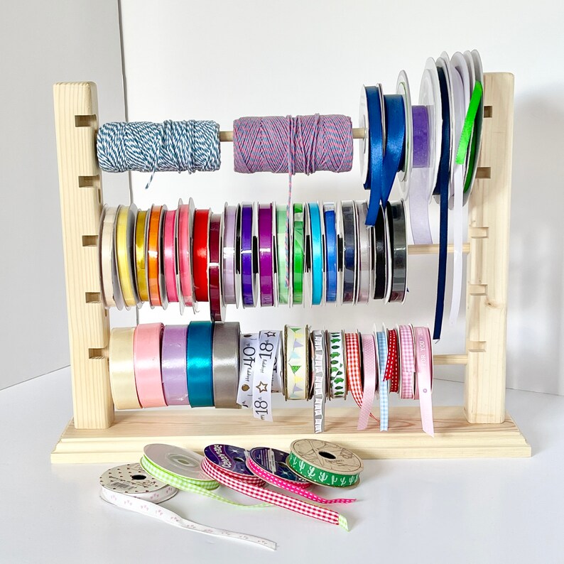 Ribbon Holder FREE STANDING Ribbon Rack Ribbon Organiser - Etsy UK