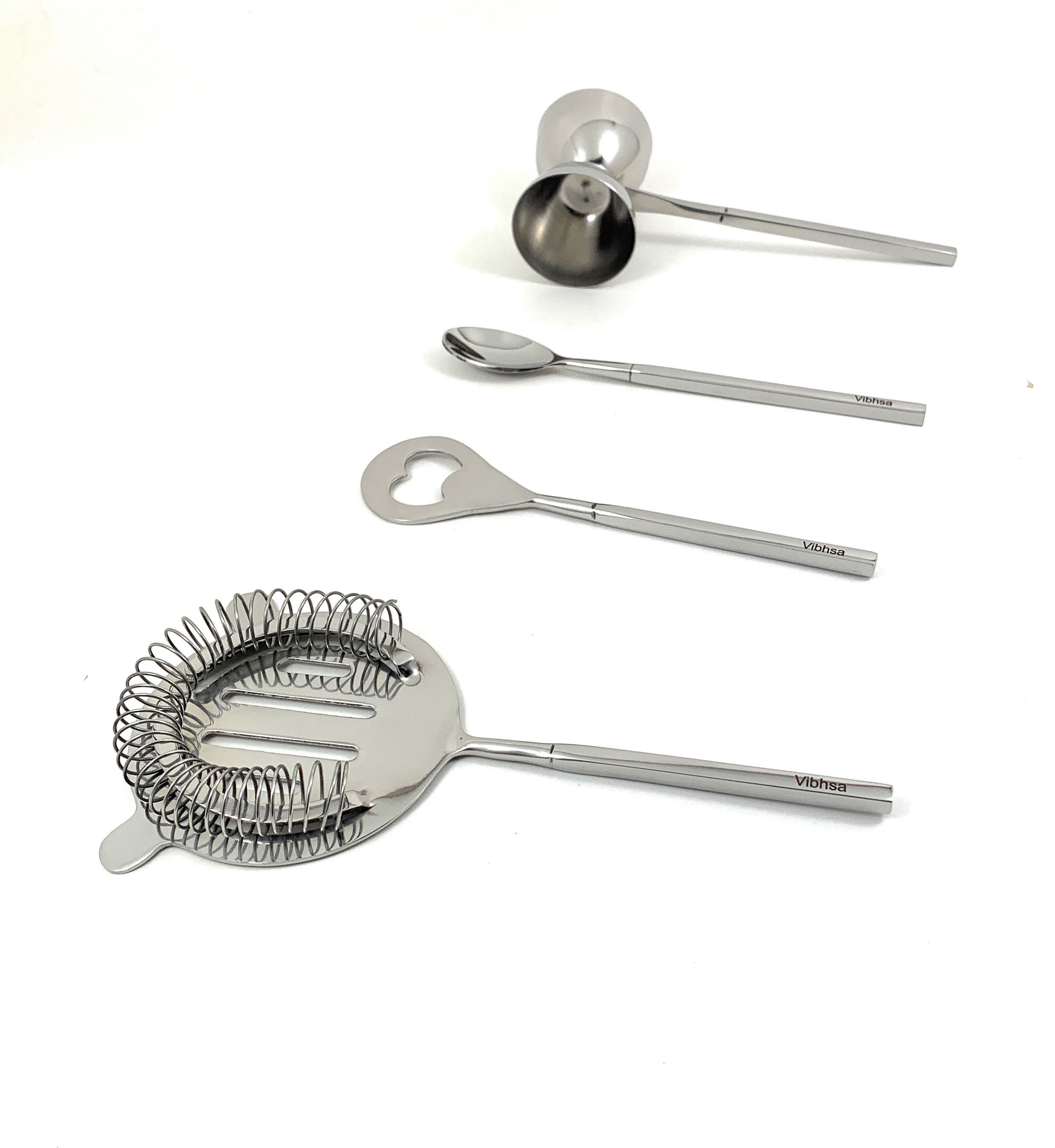 Bar Tools Accessories & Bartending Kit Set of 4 for Home Bar and ...