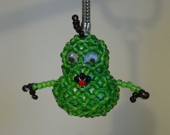 Pear Keychain VERY SMALL Pear Charm Keychain Pear Keyring Fruit ...