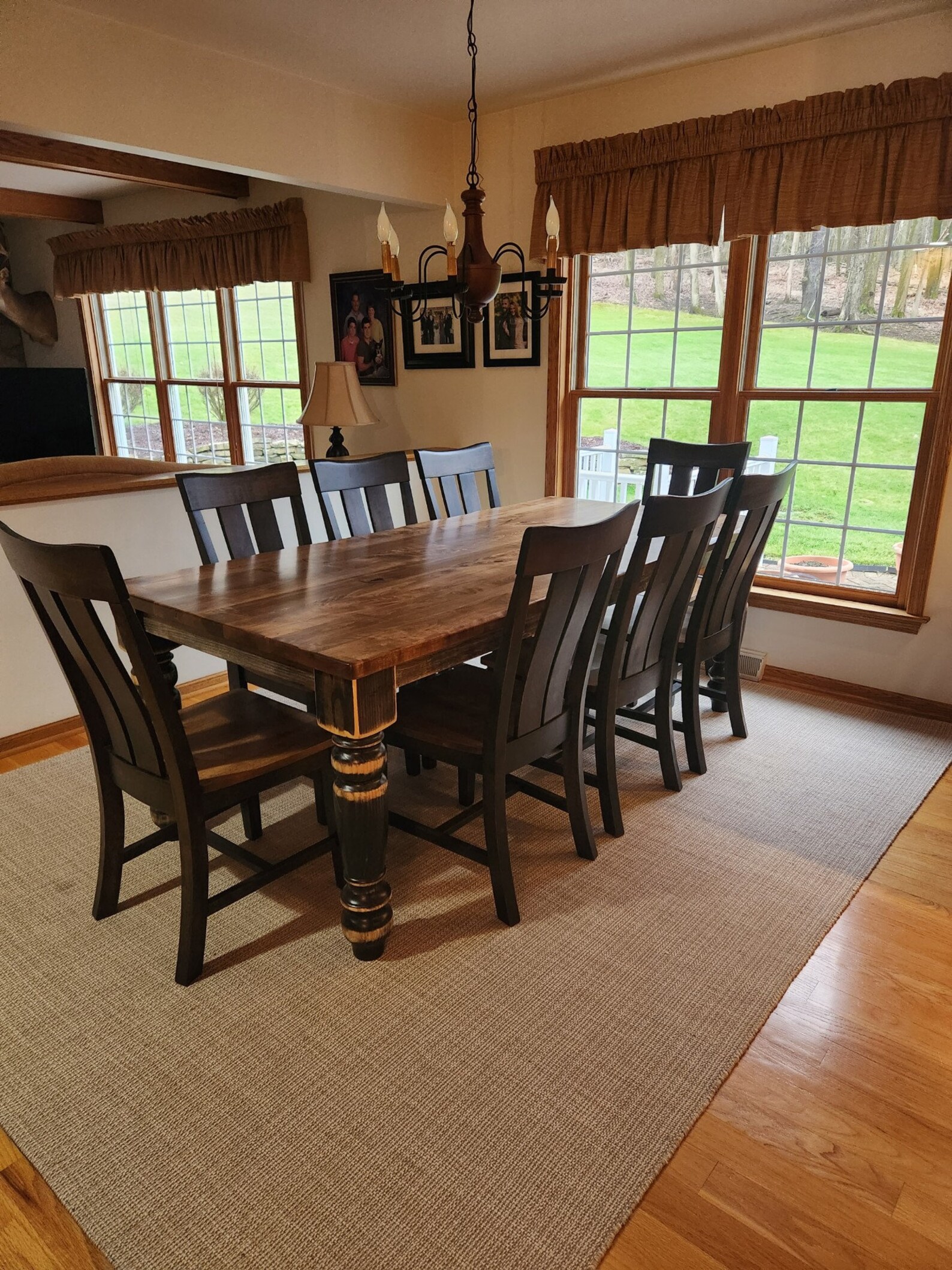 Custom Massive Spindle Leg Table - Large Turned Leg - Farmhouse Dining ...