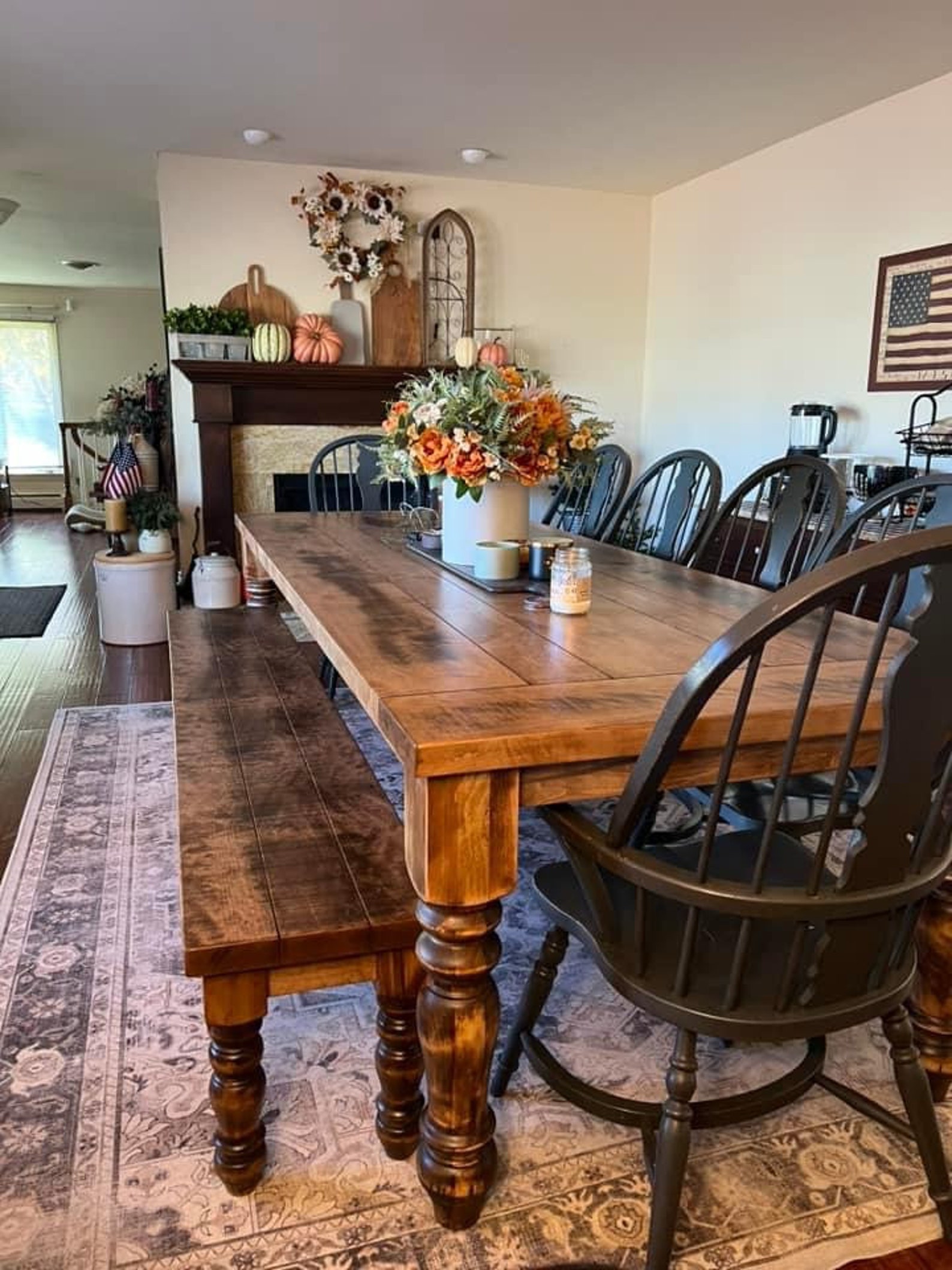 Victorian Spindle Leg Table - Dining Room Table - Farmhouse Table ...