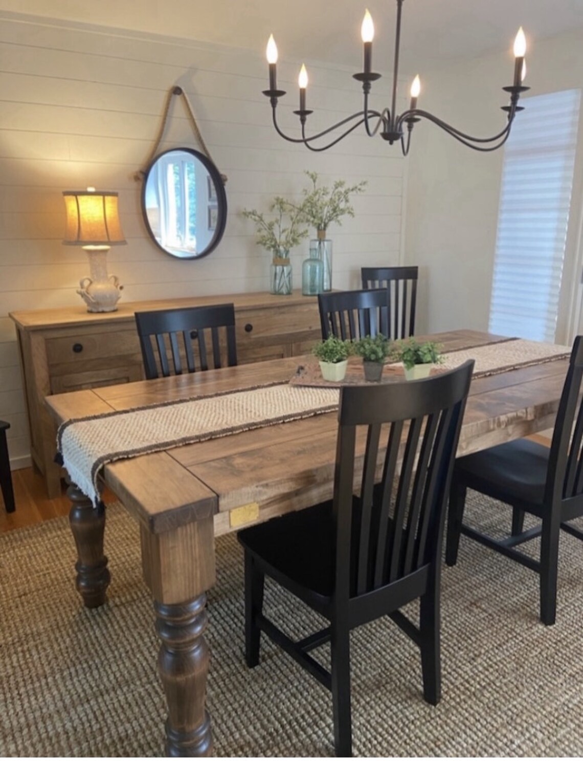 Victorian Spindle Leg Table Dining Room Table Farmhouse Table Handmade ...