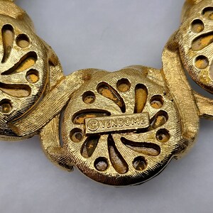 Rare Vintage Vendome Crystal Brooch Enameled Gold Tone Ribbon Wreath ...