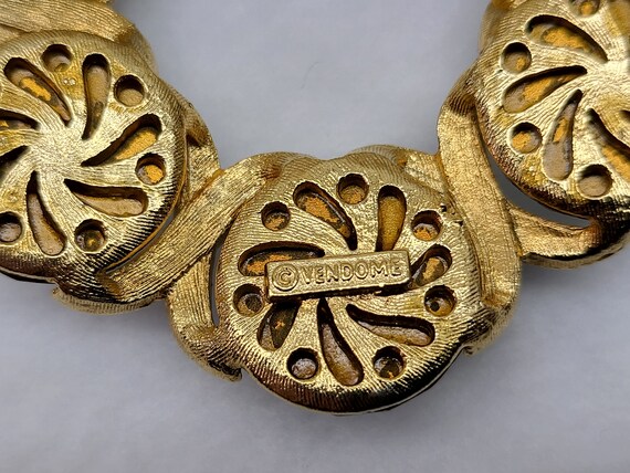 Rare Vintage Vendome Crystal Brooch Enameled Gold Ton… - Gem