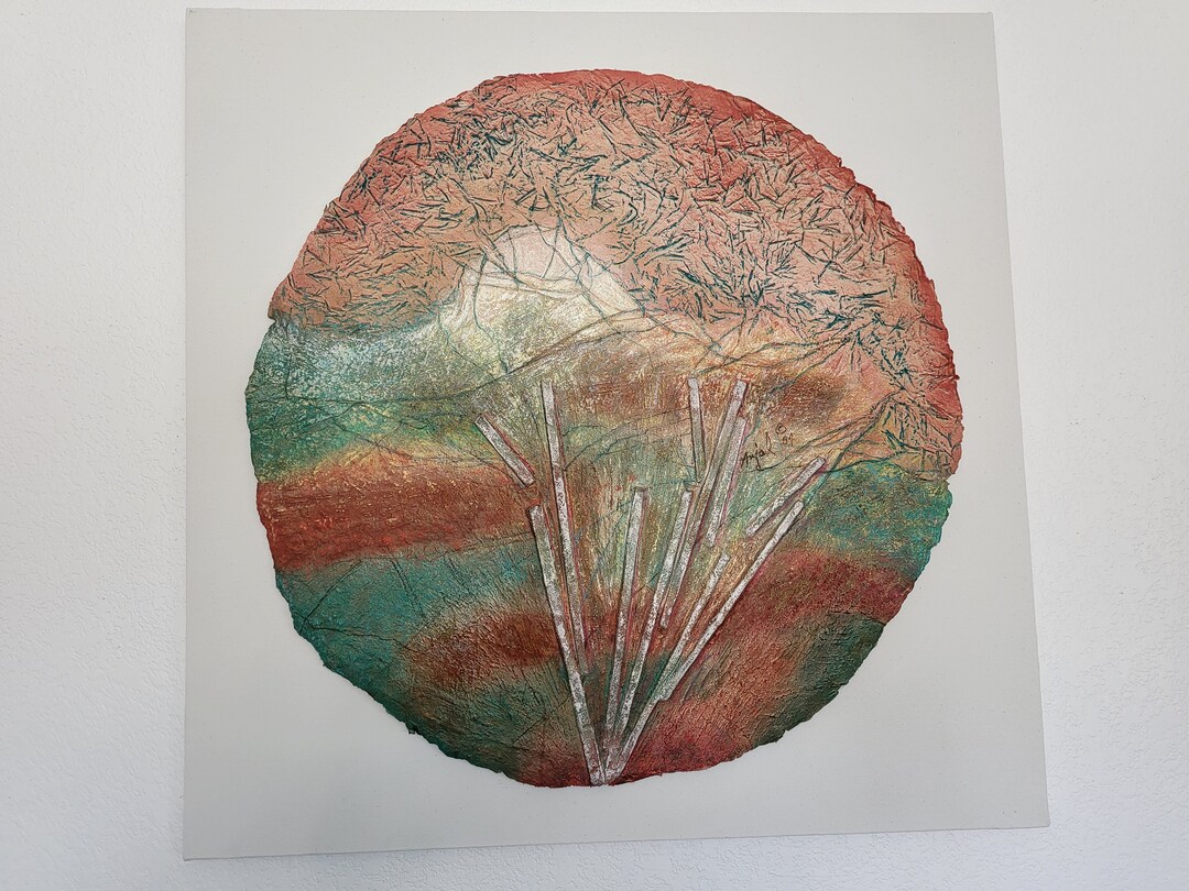 Anjal Soler Astrodelic Abstract Art, Anjal 1984 Signed Handmade Paper ...