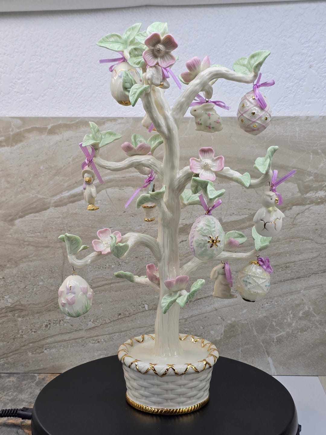 Lenox Easter Tree, Lenox 2004 Easter Ornament Tree, Lenox Porcelain Holiday Tree, Lenox ...