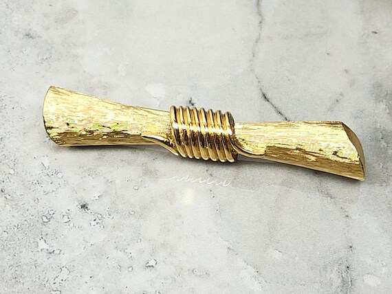 Vintage Monet Brooch, Monet Gold Tone Bar Brooch, Mon… - Gem