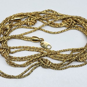 Vintage AVON Necklace, Avon Gold Tone Double Rope Chain Necklace, Avon ...