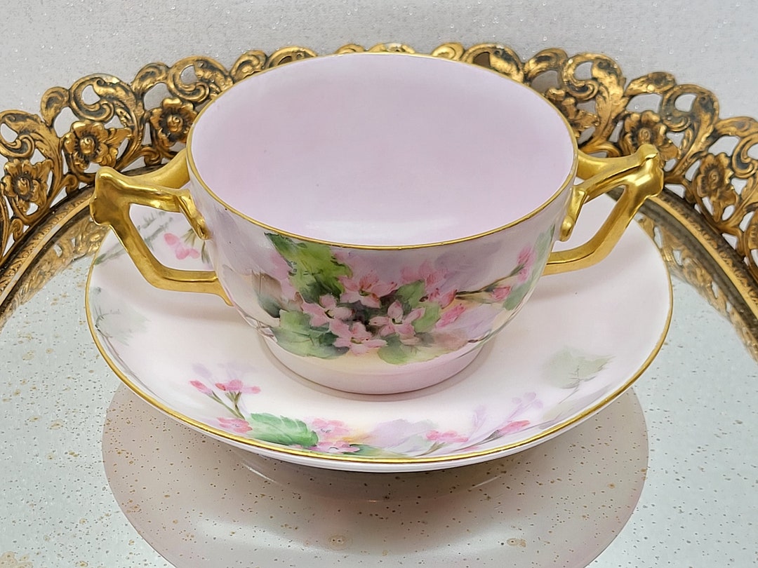 Antique T&V Limoges Tea Cup, Tressemann and Vogt Double Handled Tea Cup ...
