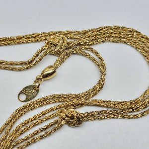 Vintage AVON Necklace, Avon Gold Tone Double Rope Chain Necklace, Avon ...