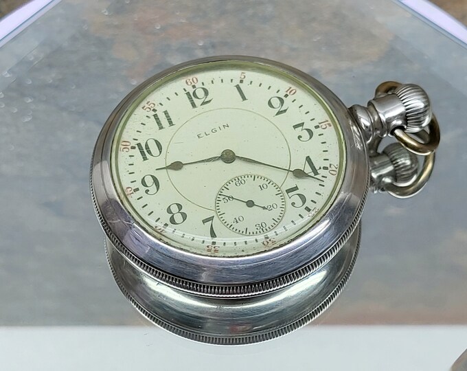 Antique 1913 Elgin Father Time Pocket Watch, Grade 402, Model 17, Class ...