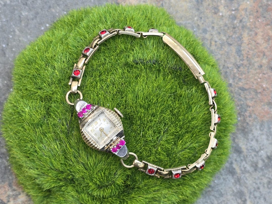 Vintage BAYLOR Ladies Ruby Watch, Working 10K RGP Baylor Watch, Baylor ...