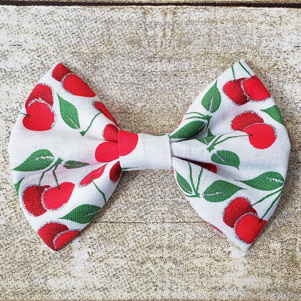Cherry Hair Bow - Etsy