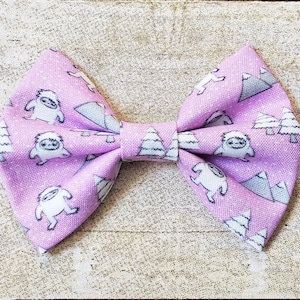 Yeti Hair Bow Yeti Bow Abominable Snow Monster Bow Snow Monster Bow ...