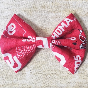 Oklahoma Sooners Hair Bow | OU Hair Bow | OU Football Bow | Oklahoma ...