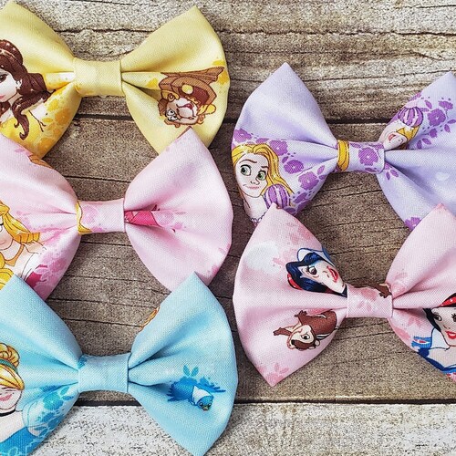 Disney Princess Hair Bow Disney Princess Bow Princess Hair | Etsy