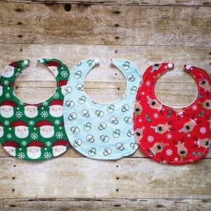 Christmas Baby Bibs | Christmas Bibs | Baby's First Christmas Bib ...