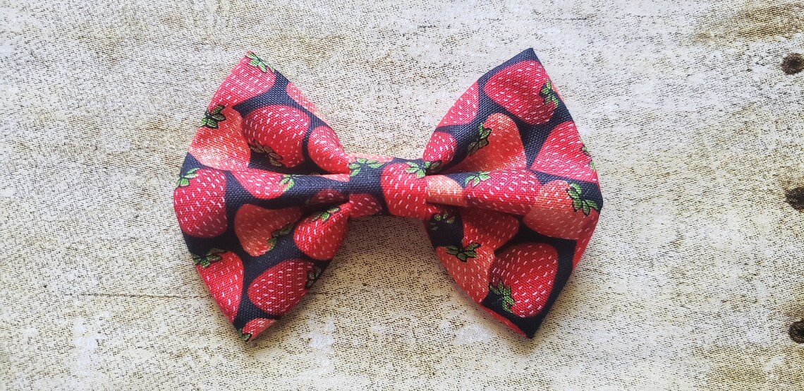 Strawberry Hair Bow | Strawberry Bow | Strawberry Hair Clip ...