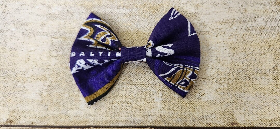 Baltimore Ravens Hair Bow | Baltimore Ravens Bow | Ravens Football Bow ...