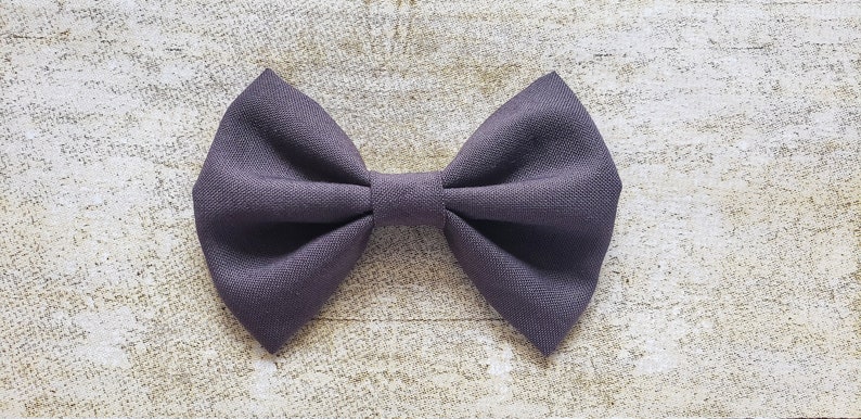 Gray Hair Bow | Grey Hair Bow | Gray Bows | Solid Gray Hair Bow | Gray ...