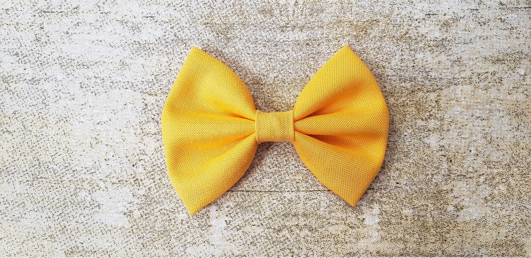 Yellow Hair Bow Yellow Bow Solid Yellow Hair Bow Solid Yellow Bow ...