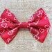 Red Valentines Day Bow | Red Heart Bow | Red Heart Hair Bow | Red and ...