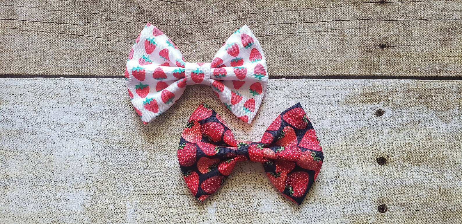 Strawberry Hair Bow | Strawberry Bow | Strawberry Hair Clip ...