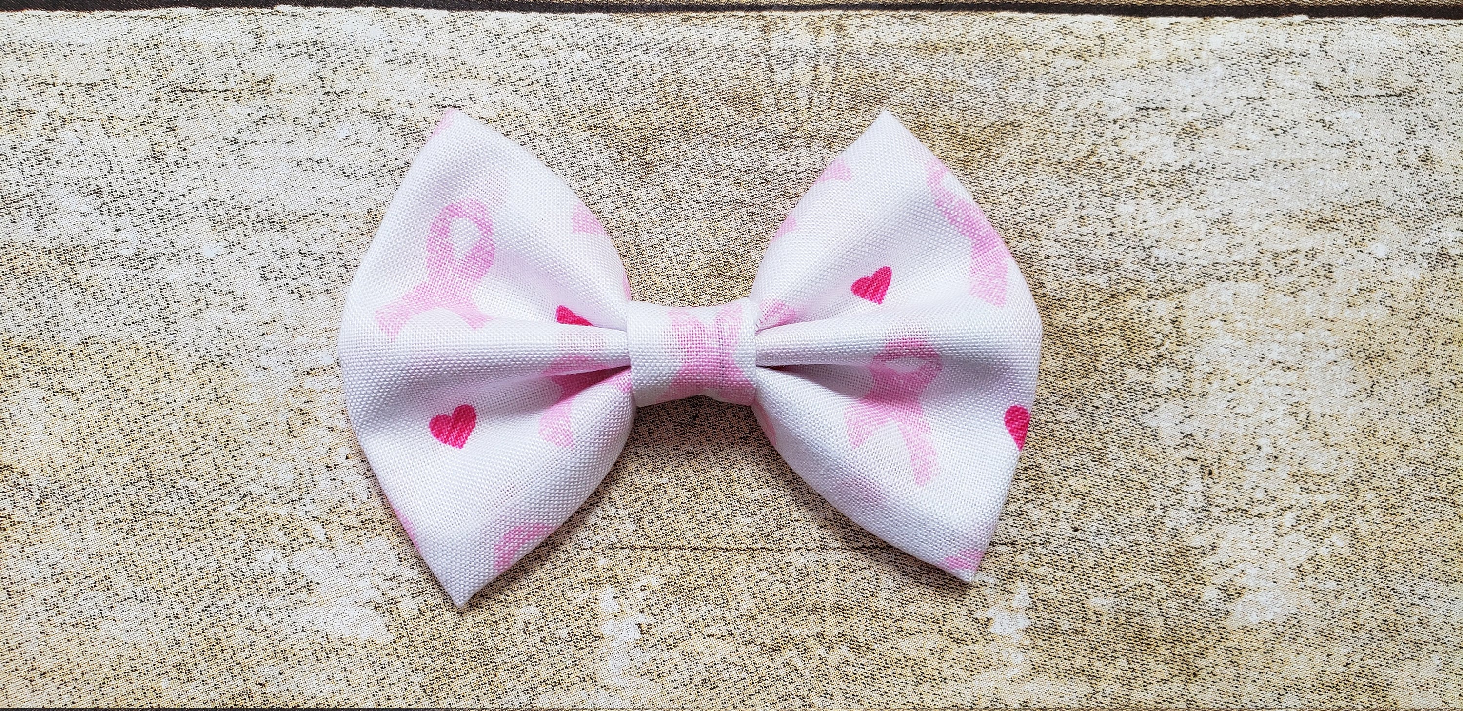 Breast cancer awareness bow Breast cancer hair bow Breast | Etsy