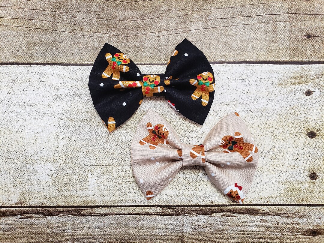 Gingerbread Men Christmas Bow | Gingerbread Men Hair Bow | Gingerbread ...