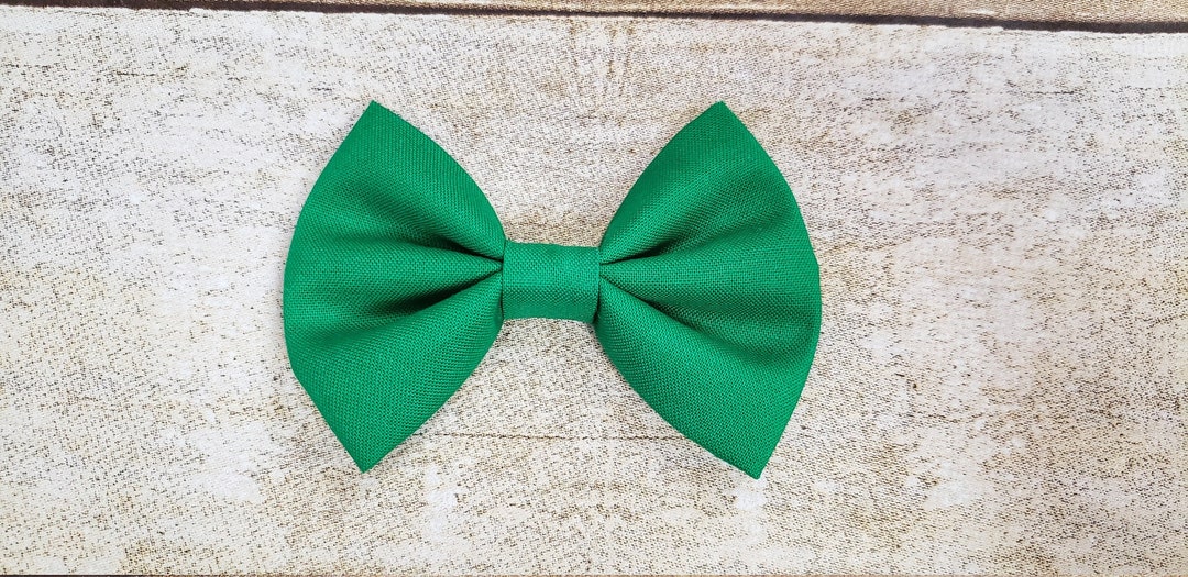 Green Hair Bow | Solid Green Hair Bow | Saint Patrick's Day Hair Bow ...