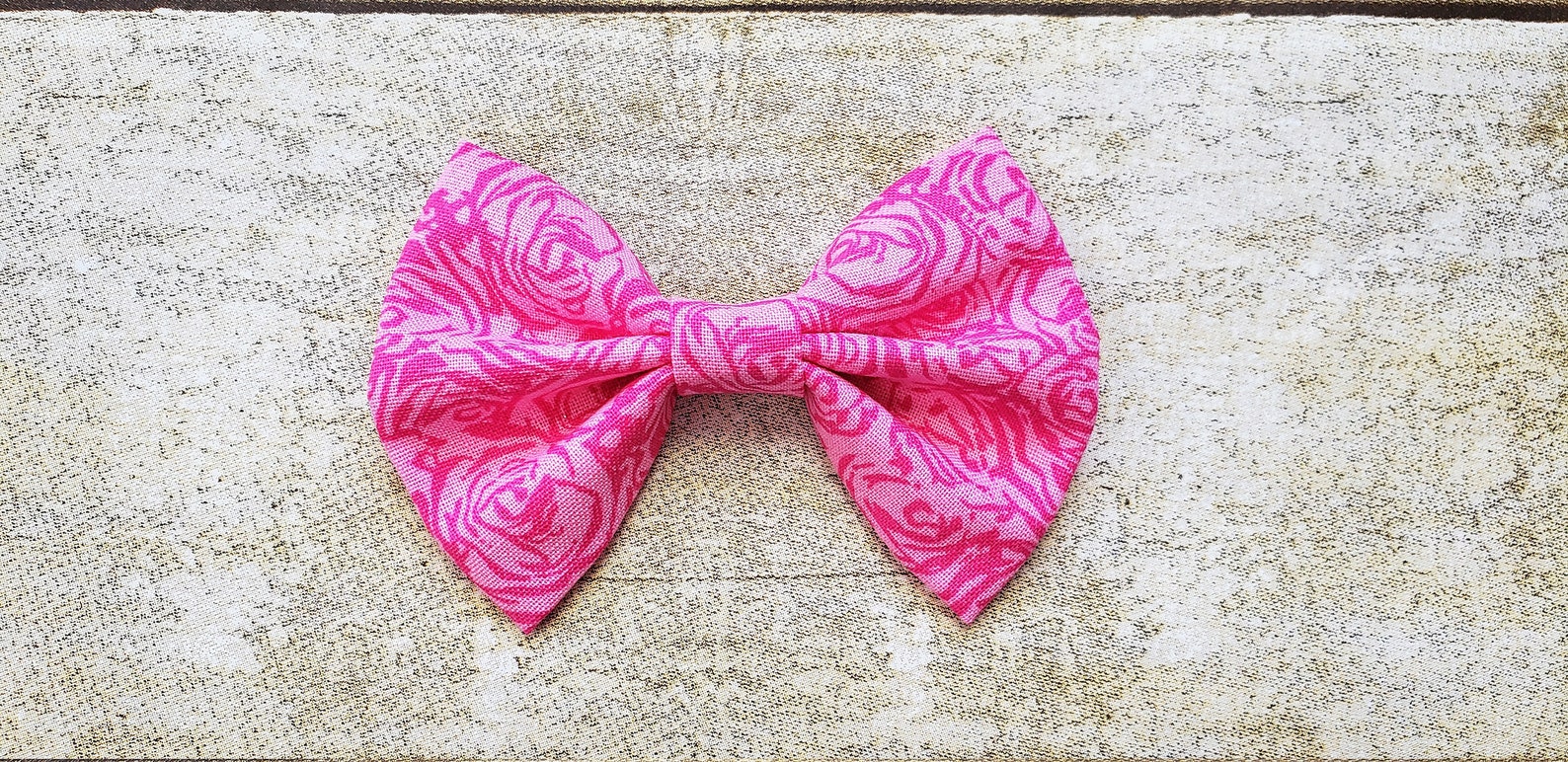 Rose Hair Bow Rose Bow Valentines Day Hair Bow Floral - Etsy