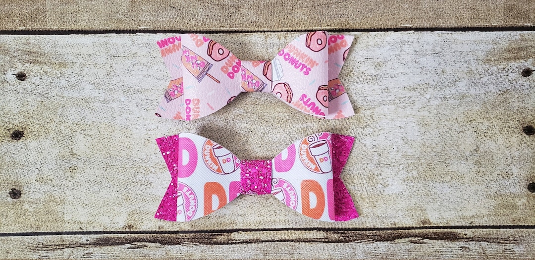 Dunkin Hair Bow | Dunkin Bow | Dunkin Donuts Bow | Dunkin Donuts Hair ...