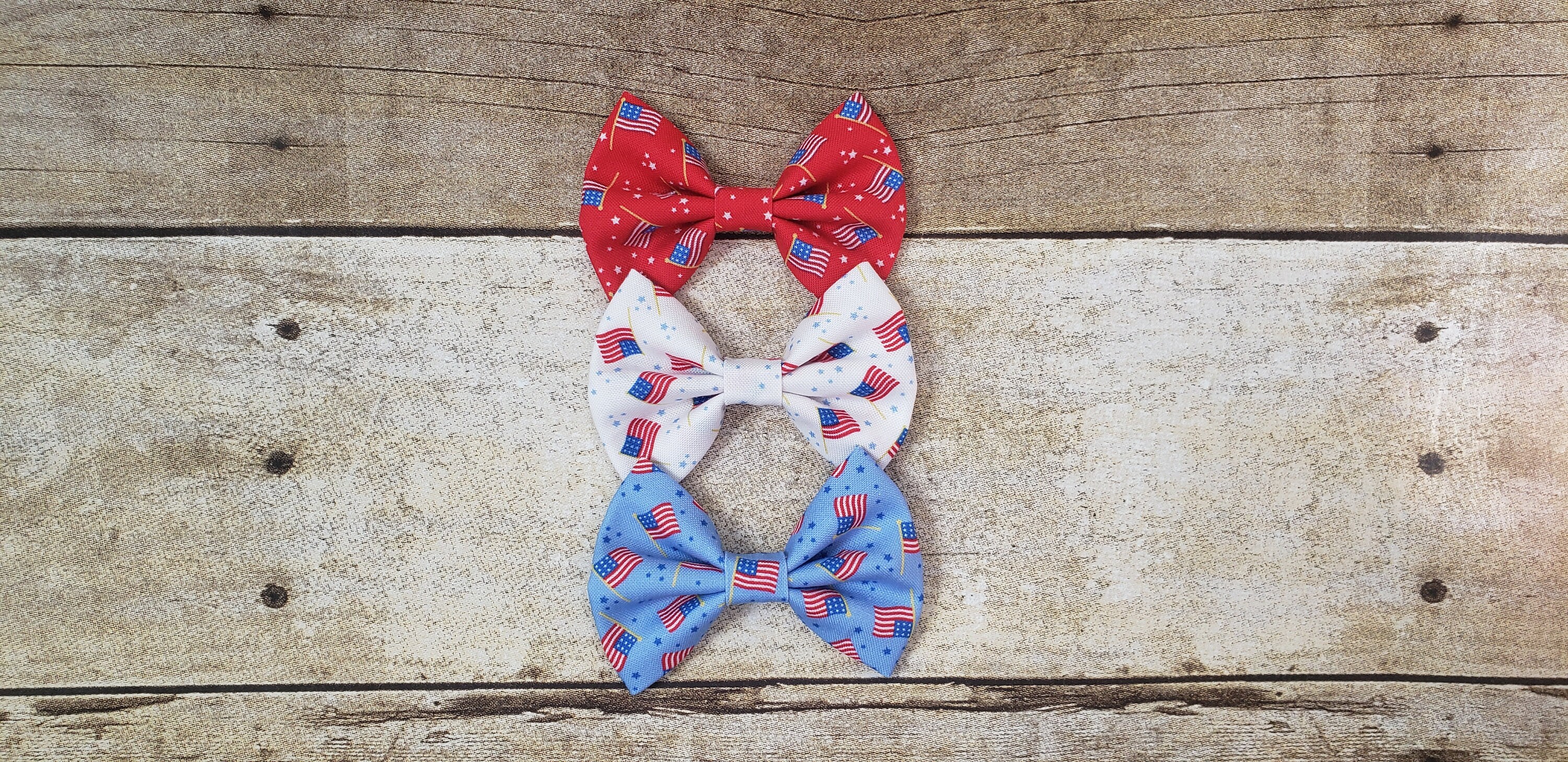 American Flag Hair Bow | American Flag Bow | Patriotic Hair Bow ...