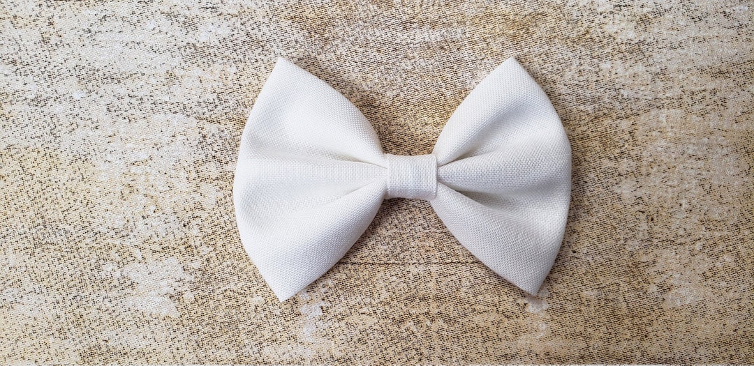 Solid White Hair Bow White Hair Bow White Bows White Hair Bow Headband ...