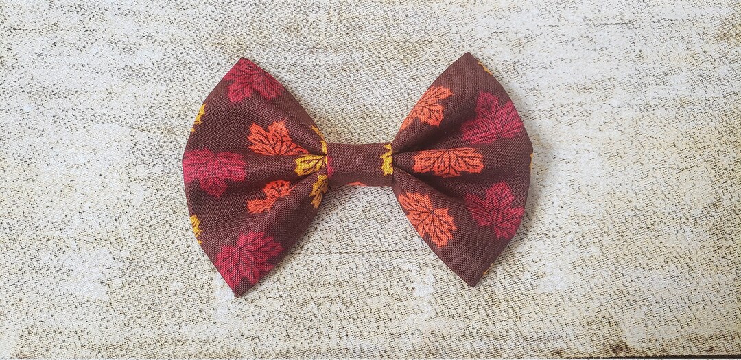 Fall hair bows | Fall bows | Leaves hair bow | Leaf hair bow | Fall ...