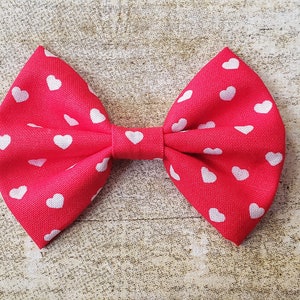 Red and White Heart Bow | Red Heart Bow | White Heart Bow | Valentines ...