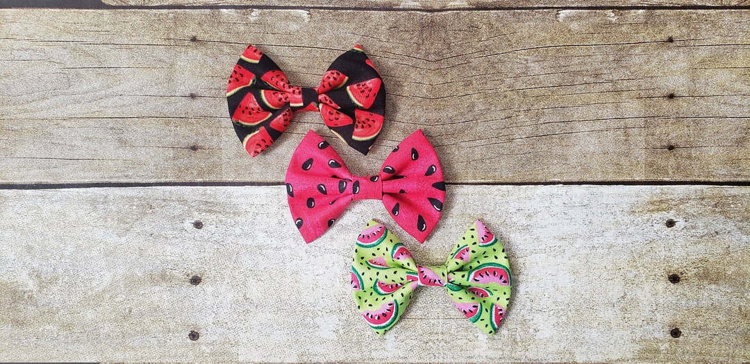 Watermelon Hair Bow | Watermelon Bows | Watermelon Seeds Bow ...