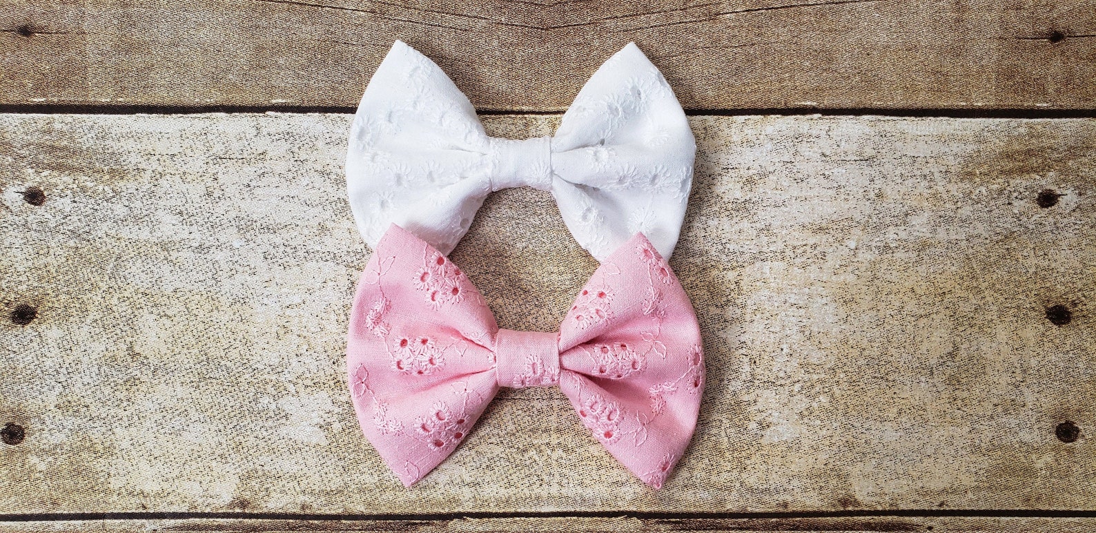 Eyelet Hair Bow | Eyelet Bow | Eyelet Hair Clip | Eyelet Bow Headband ...