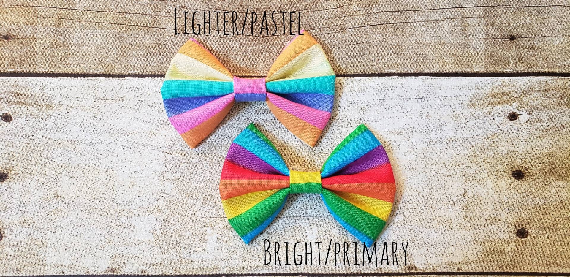 Rainbow Hair Bow Rainbow Color Bow Rainbow Bow Rainbow | Etsy
