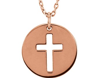 Breast Cancer Cross Necklace - Etsy