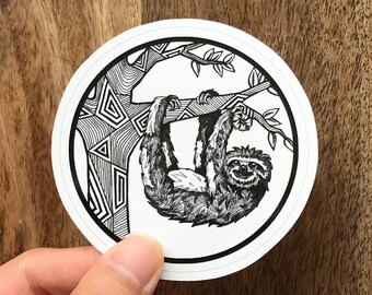 Sloth decals | Etsy