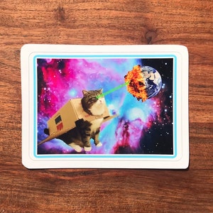Space Cat Destroying Earth, Galaxy Cat Destroying Earth, Cat in A Box ...
