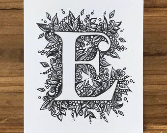 Letter E Art - Etsy