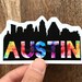 Austin Sticker, Austin Skyline, Austin Decal, Austin Texas, Laptop ...