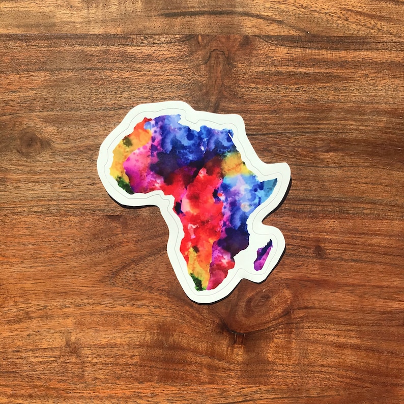 Africa Sticker Africa Decal Watercolor Sticker Laptop | Etsy