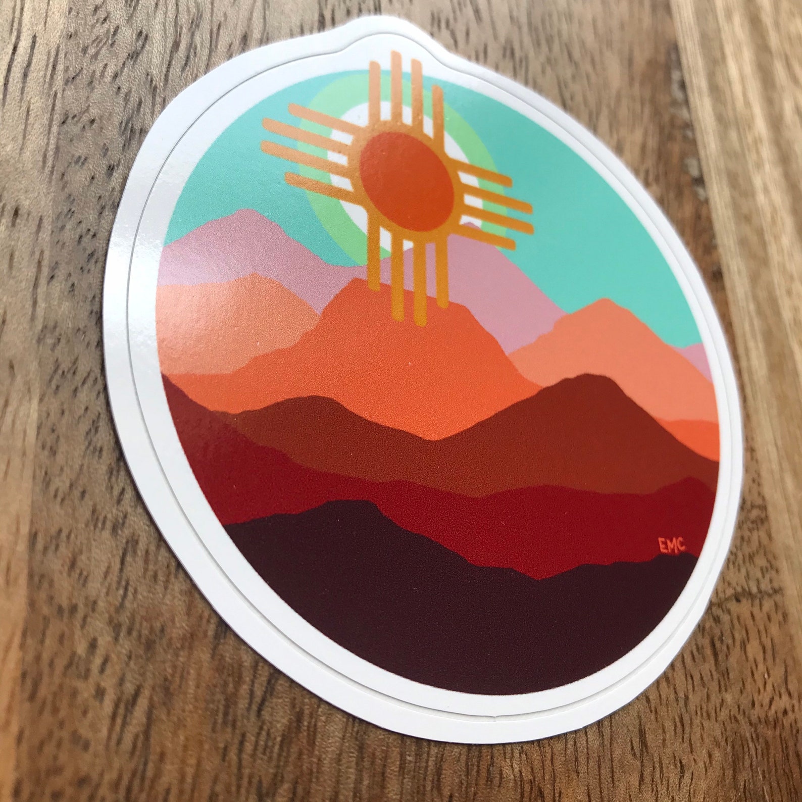 New Mexico Sticker, New Mexico Zia Sticker, Zia Sun Sticker, New Mexico ...