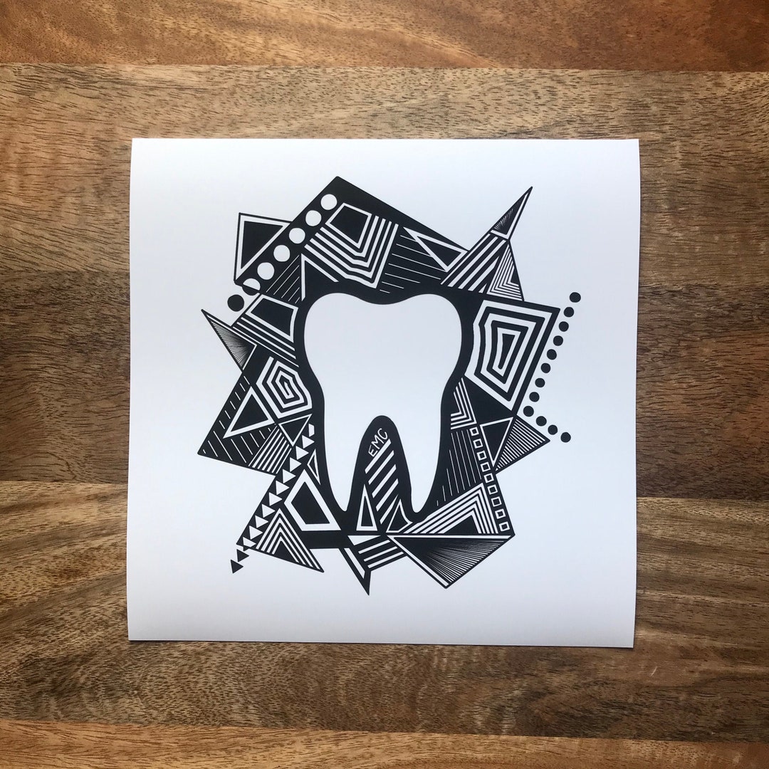 Molar Tooth Art, Tooth Wall Decor, Dental Office Art, Dental Hygiene ...