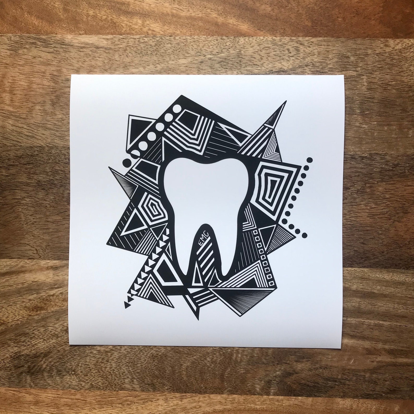 Molar Tooth Art Tooth Wall Decor Dental Office Art Dental | Etsy